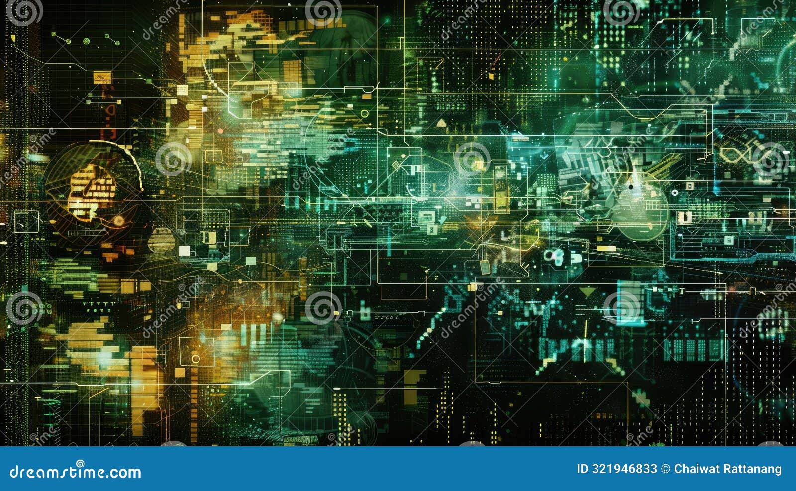 A Digital Interface Displaying Layers of Encrypted Data and Security Protocols, with Intricate ...