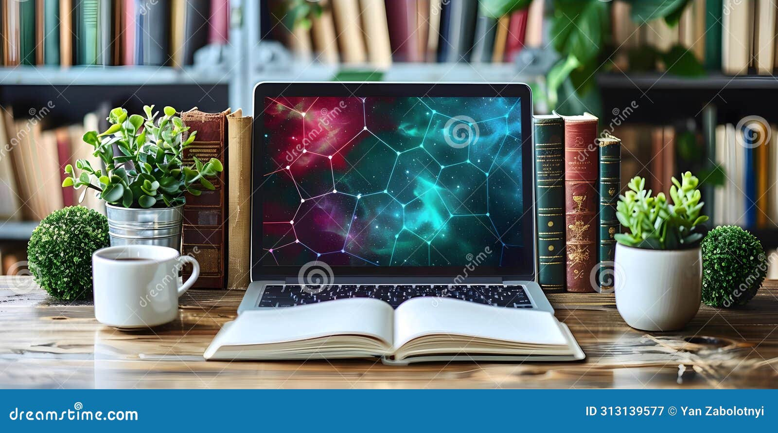 Digital Interface for Online Education Showcasing Elearning Technology ...