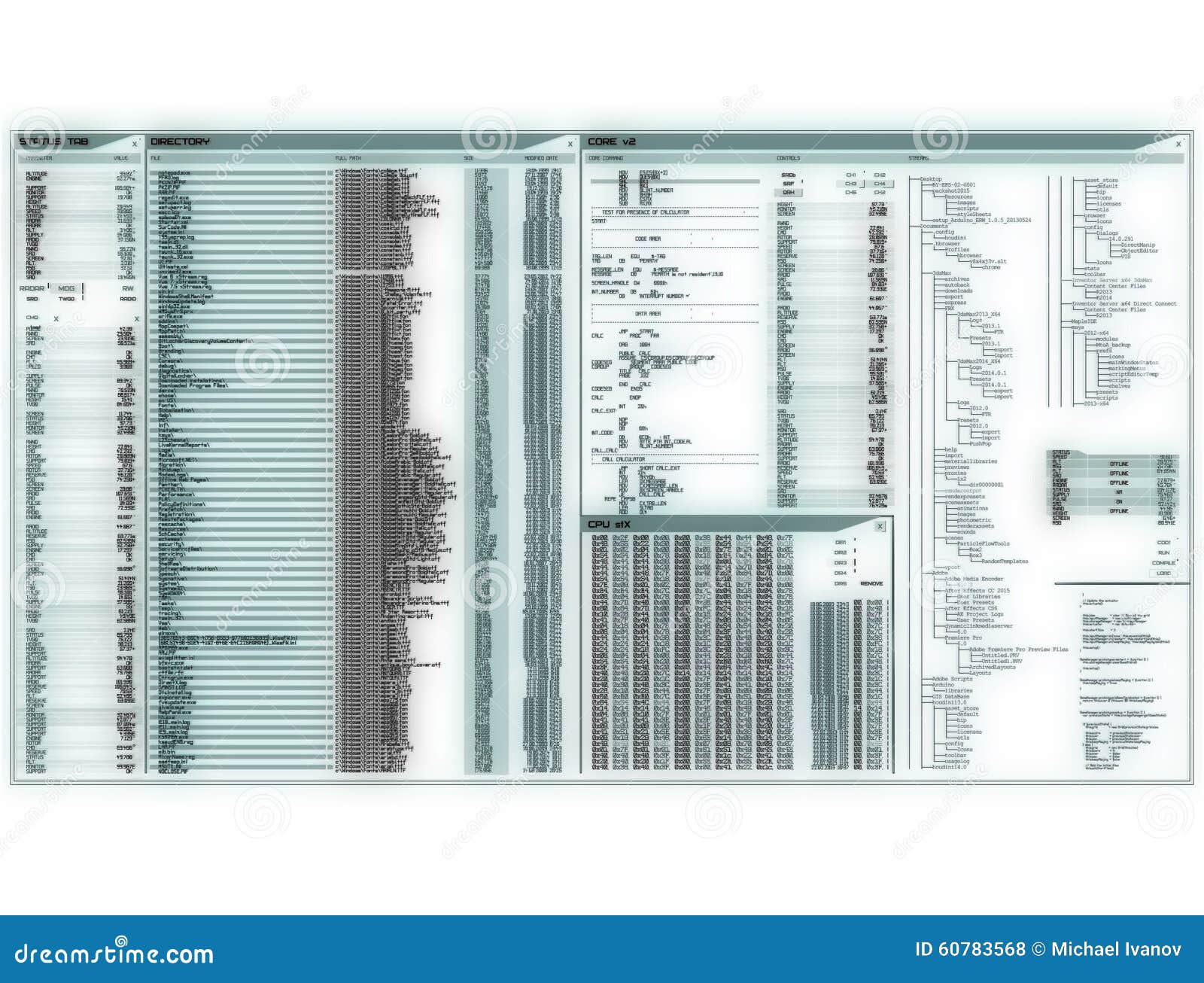 Digital Interface Screen (loopable) Stock Footage - Video of loopable ...