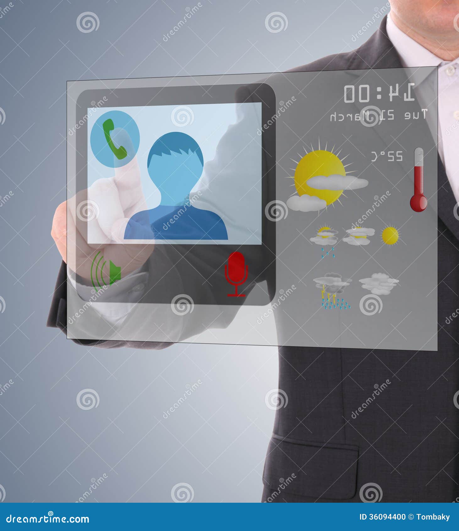 Digital Interface To Connecting Video Chat Stock Photo - Image of ...
