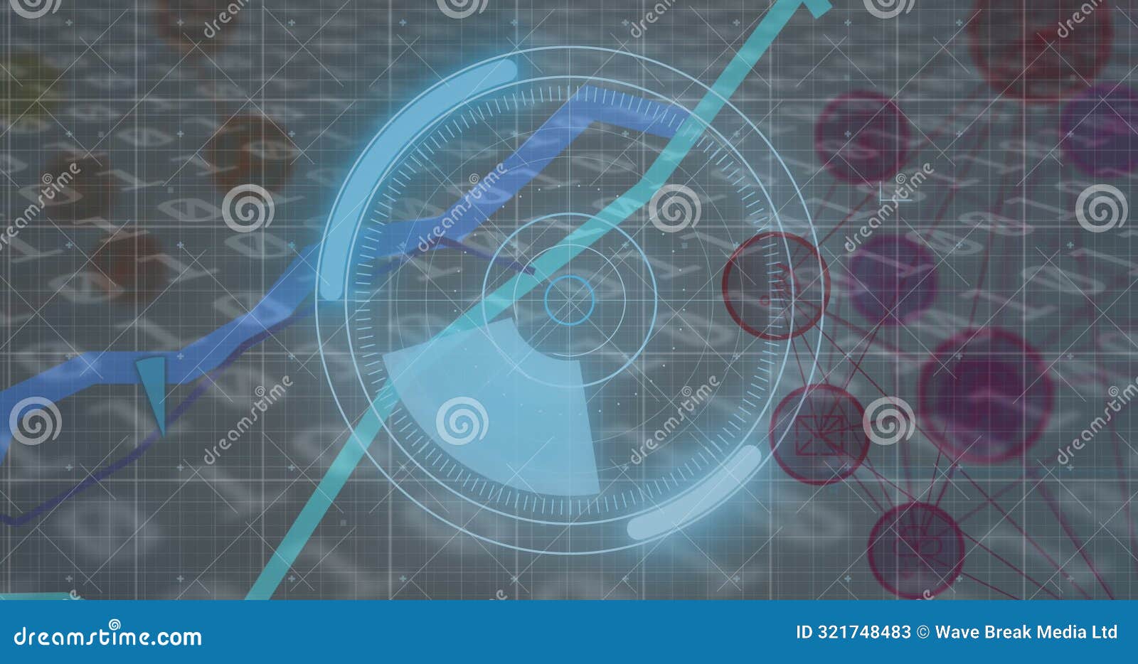 Digital Interface with Various Graphs and Data Visualizations Stock Illustration - Illustration ...