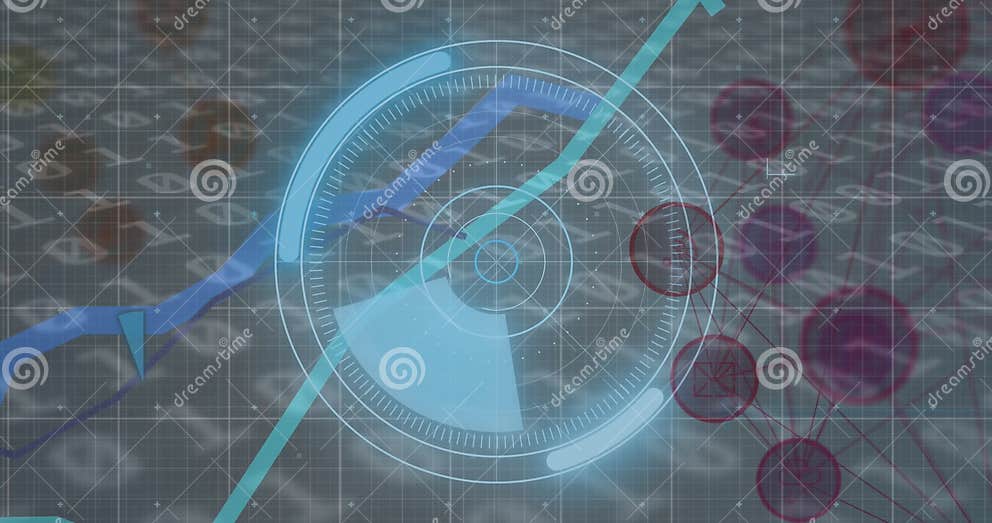 Digital Interface with Various Graphs and Data Visualizations Stock ...