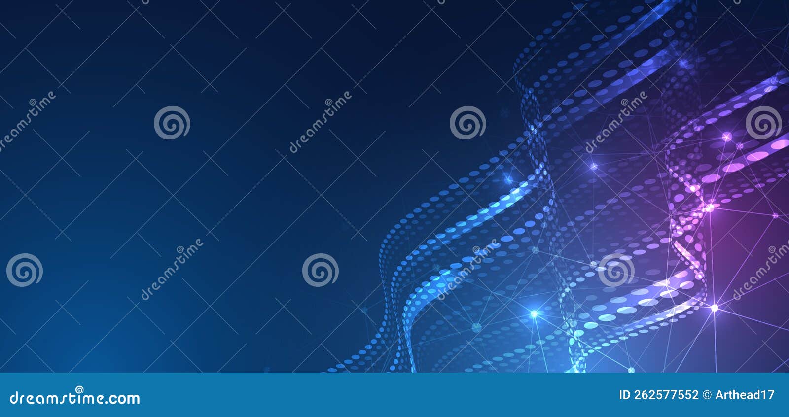 Digital Internet Communication on Blue Background. Wide Cyber Security ...