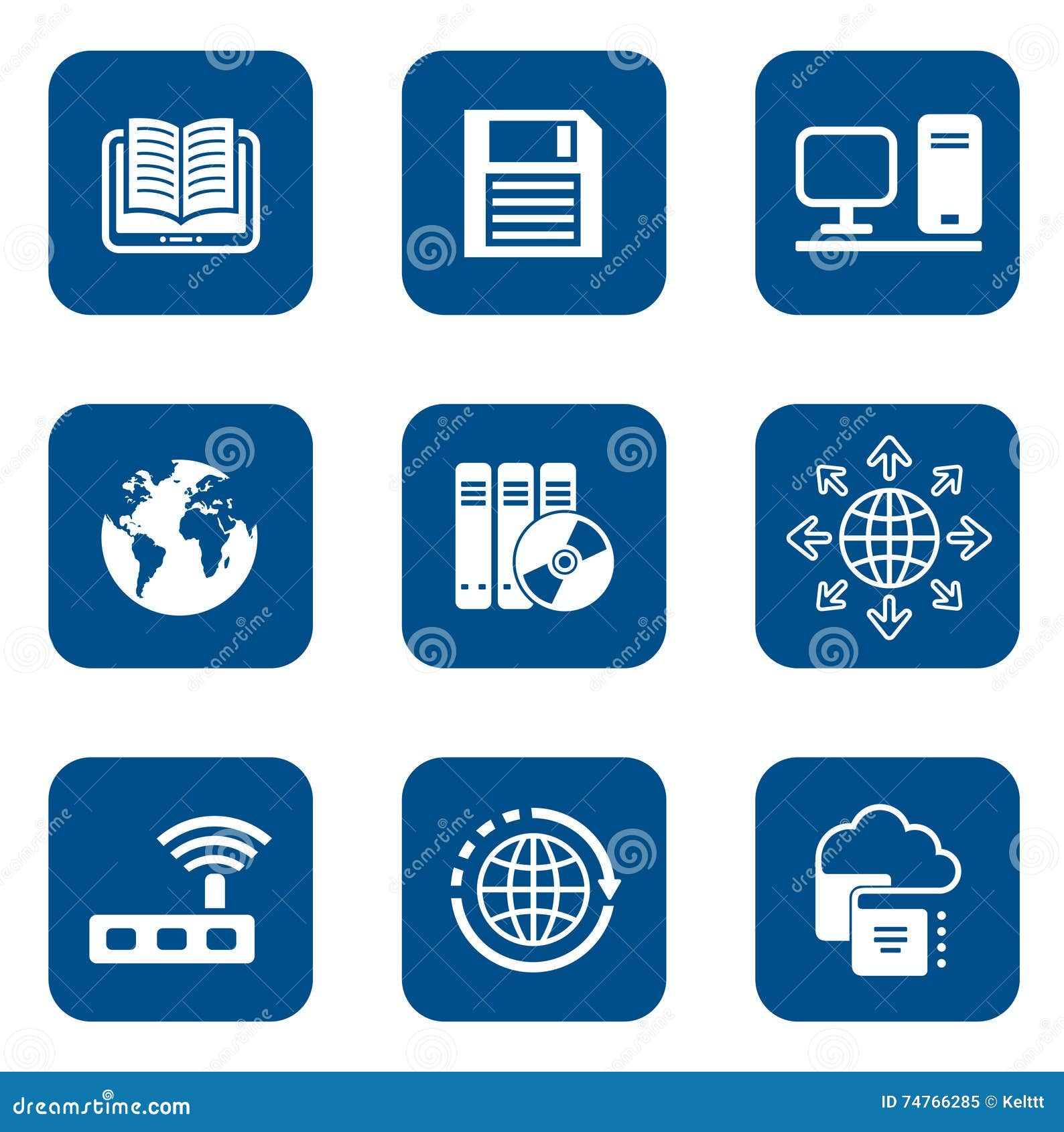 Digital internet icons stock vector. Illustration of encyclopedia ...