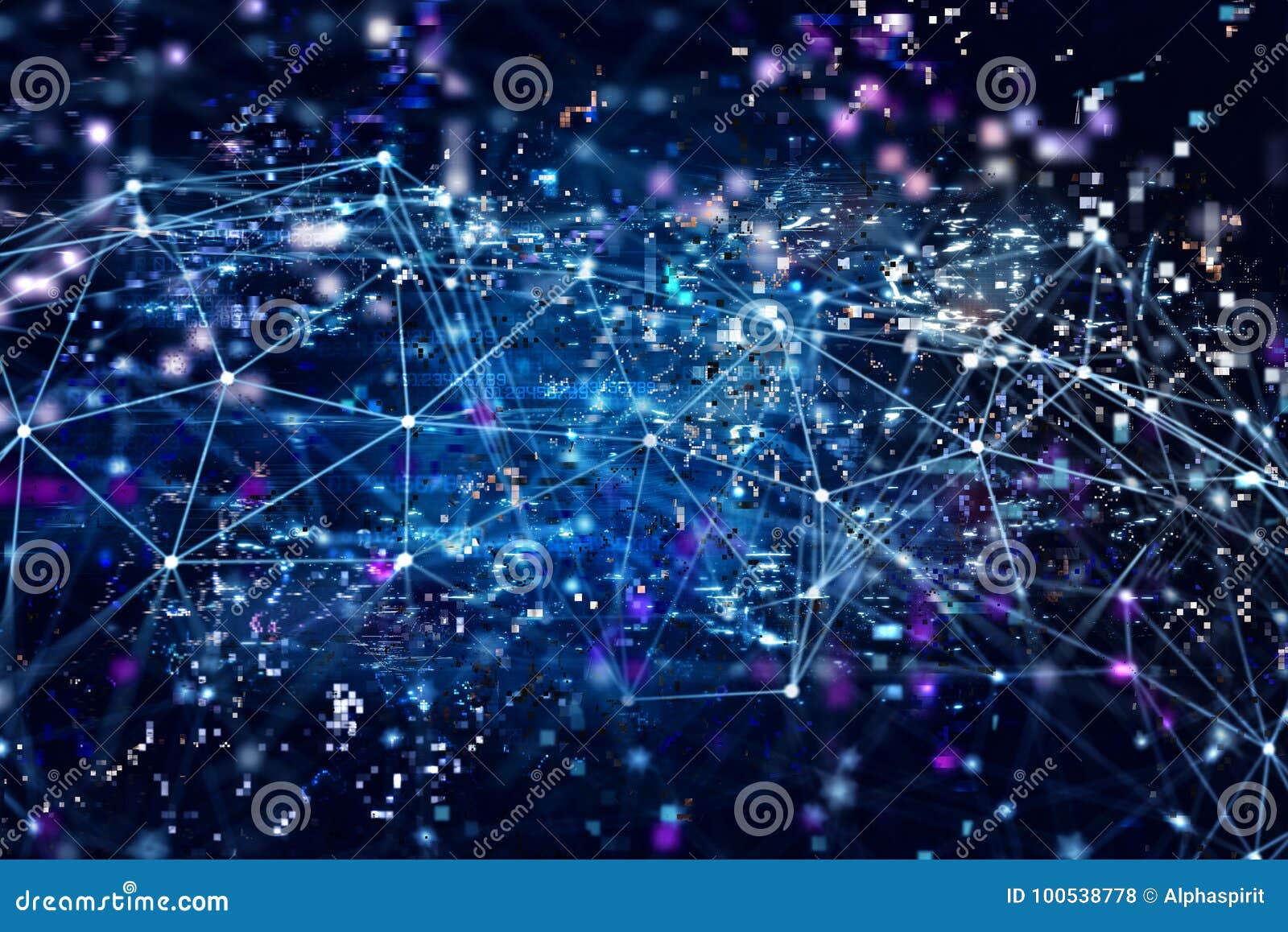 Digital Internet Network Concept Background Stock Illustration ...