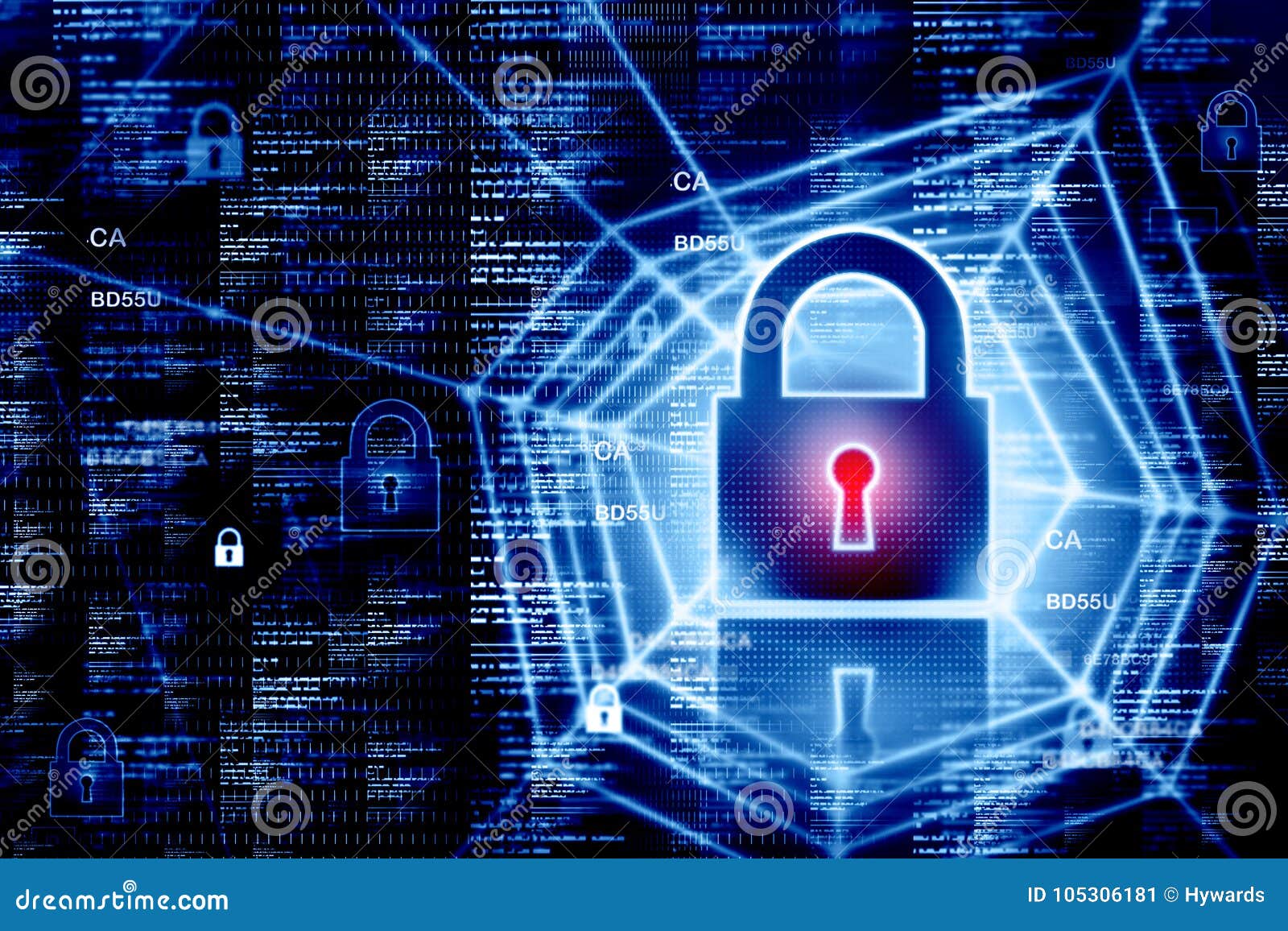 Digital Internet security stock illustration. Illustration of data ...
