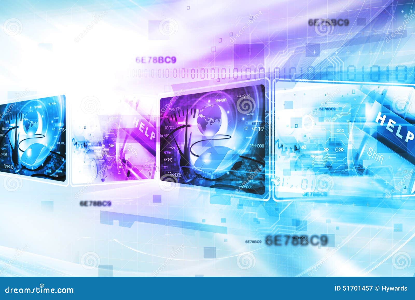 Digital Internet Technology Stock Illustration - Illustration of ...