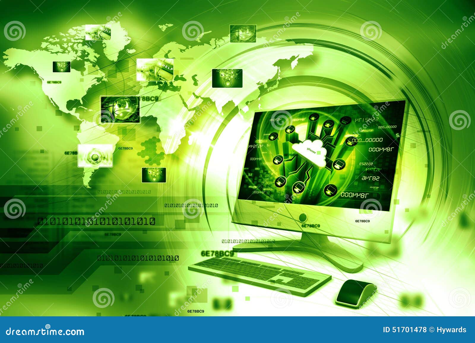 Digital Internet Technology Stock Illustration - Illustration of ...