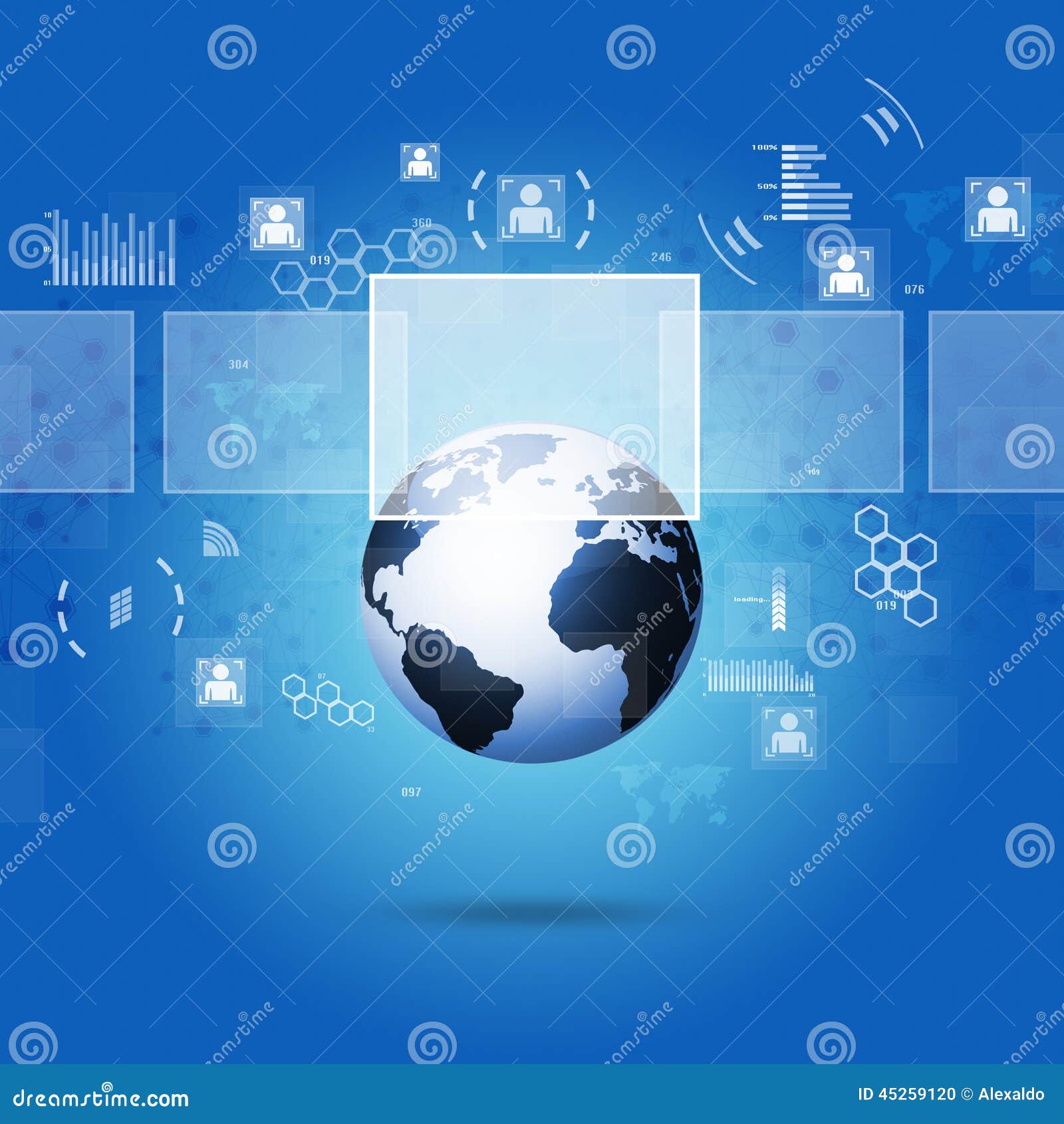 Digital Internet Technology Interface Stock Illustration - Illustration ...
