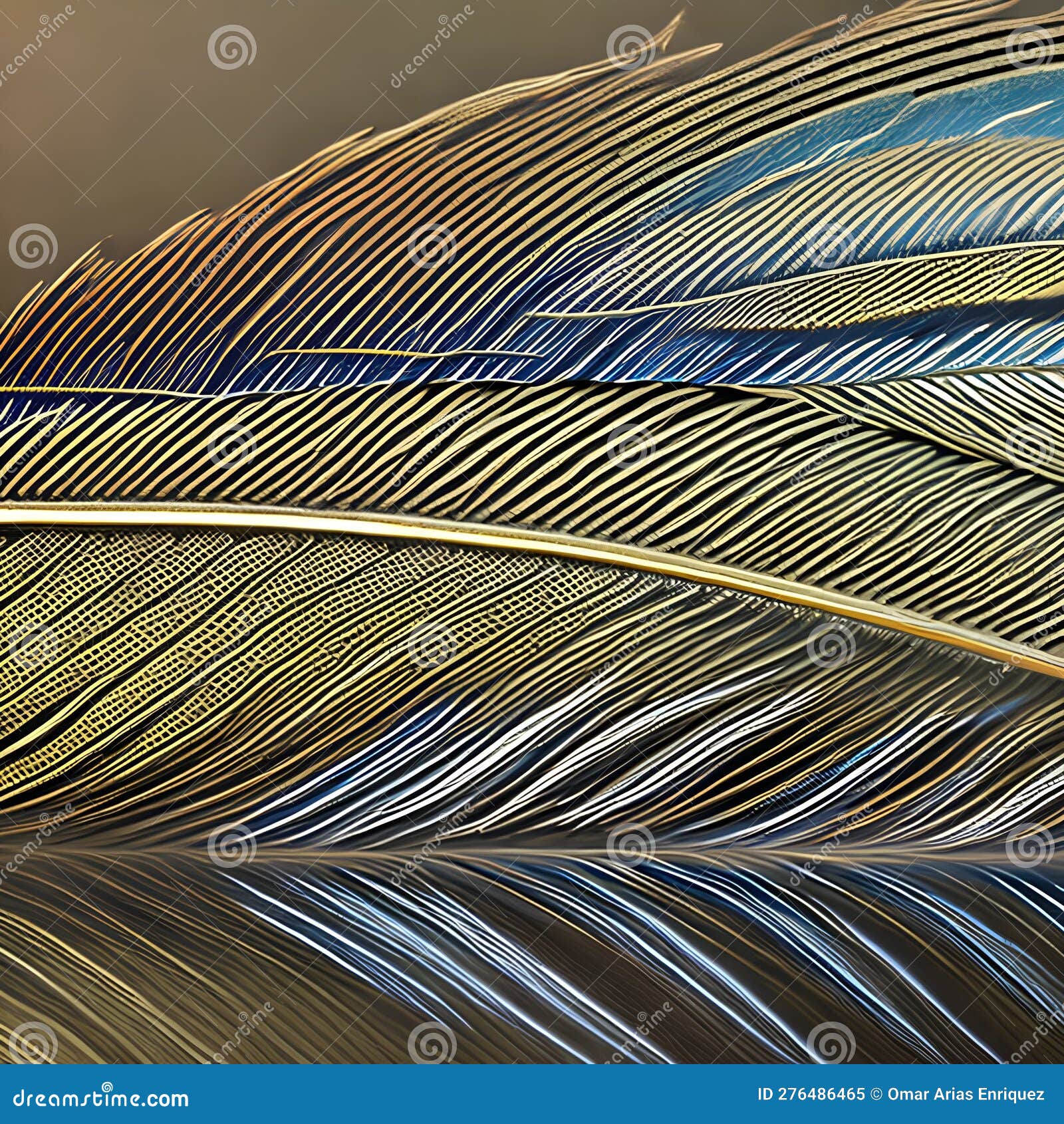 A Digital Interpretation of a Feather, with Textured and Patterned ...