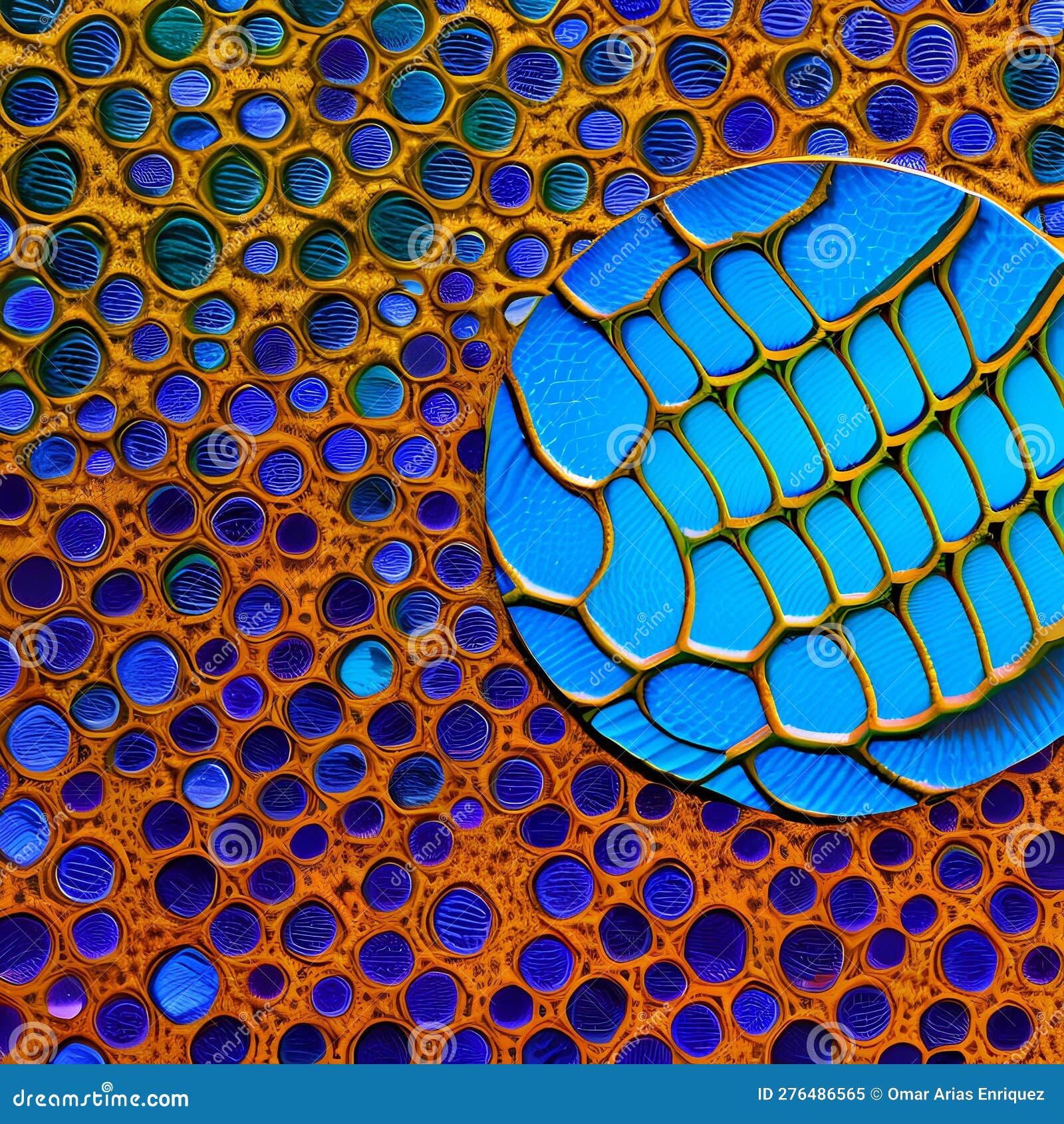 A Digital Interpretation of a Fish Scale, with Textured and Patterned ...