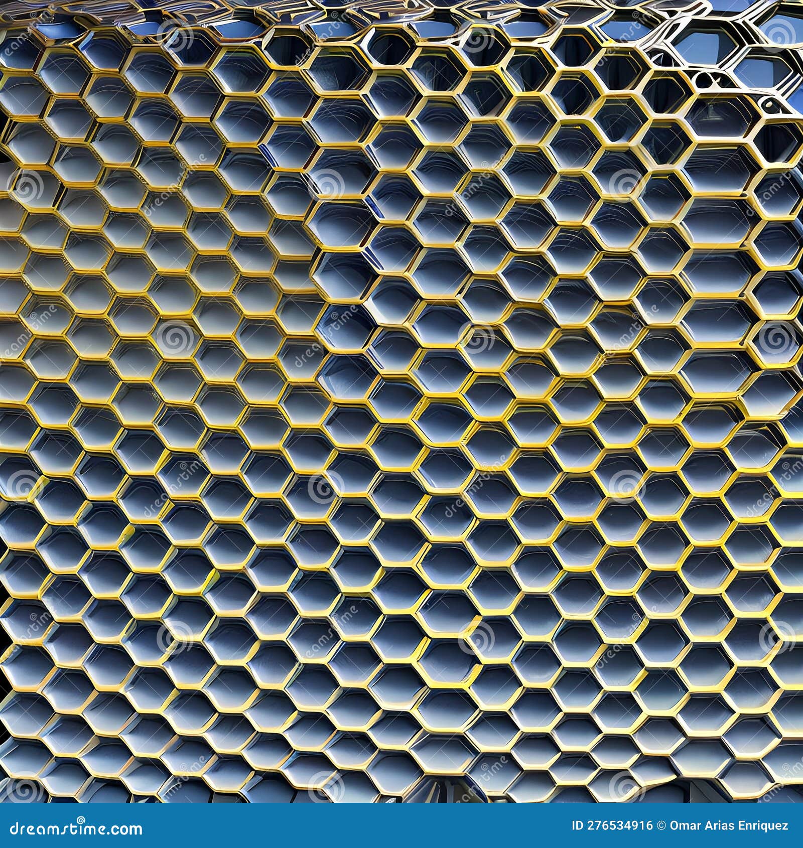 A Digital Interpretation of a Honeycomb, with Intricate Patterns and ...