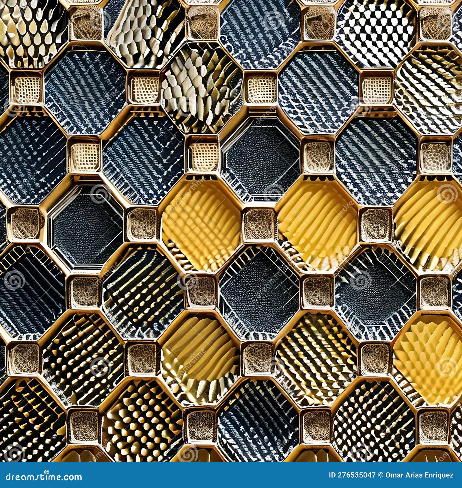 A Digital Interpretation of a Honeycomb, with Intricate Patterns and ...