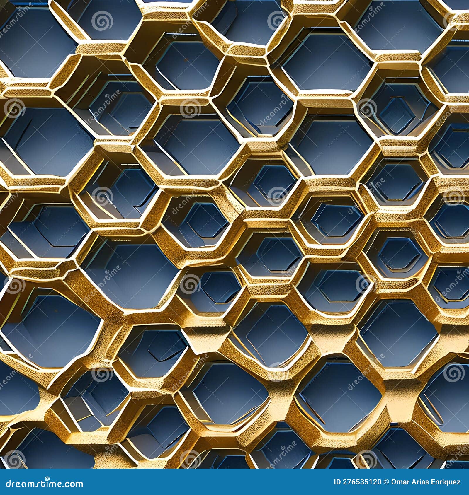 A Digital Interpretation of a Honeycomb, with Intricate Patterns and ...