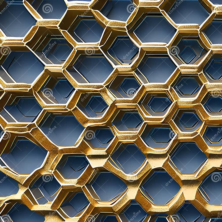 A Digital Interpretation of a Honeycomb, with Intricate Patterns and ...
