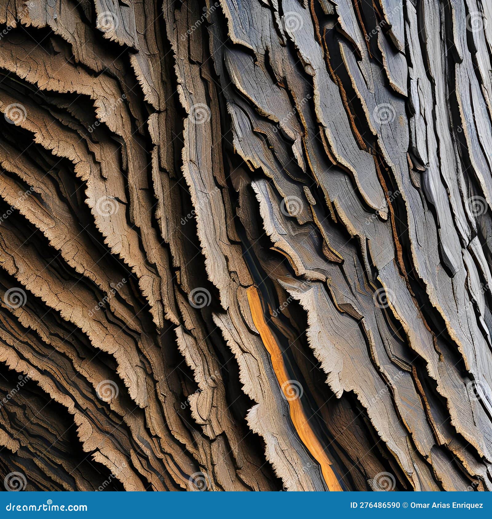 A Digital Interpretation of a Tree Bark, with Intricate Patterns and ...