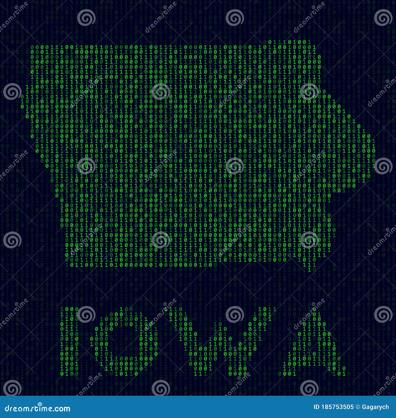 Digital Iowa logo. stock vector. Illustration of cartography - 185753505