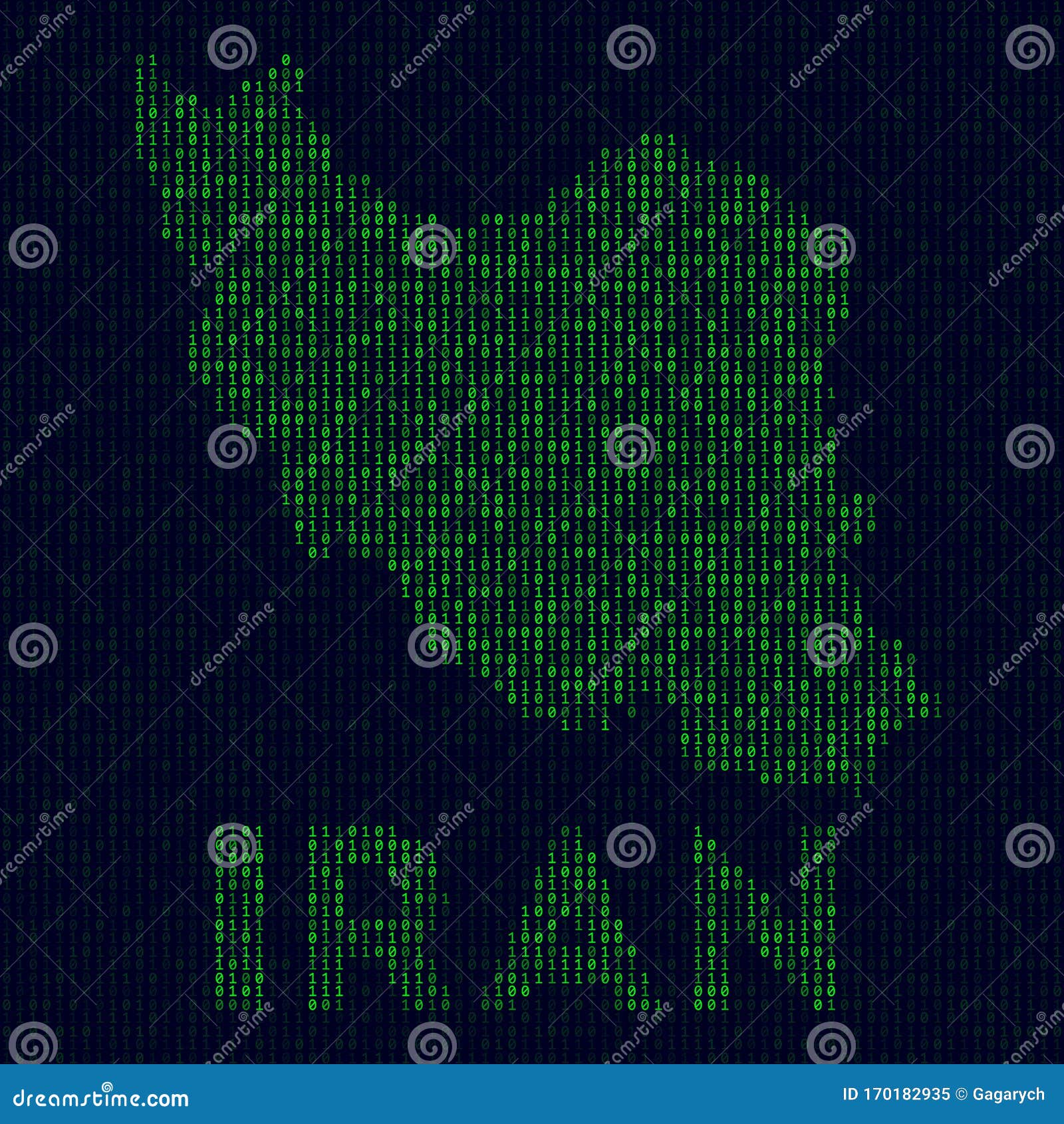 Digital Iran logo. stock vector. Illustration of binary - 170182935