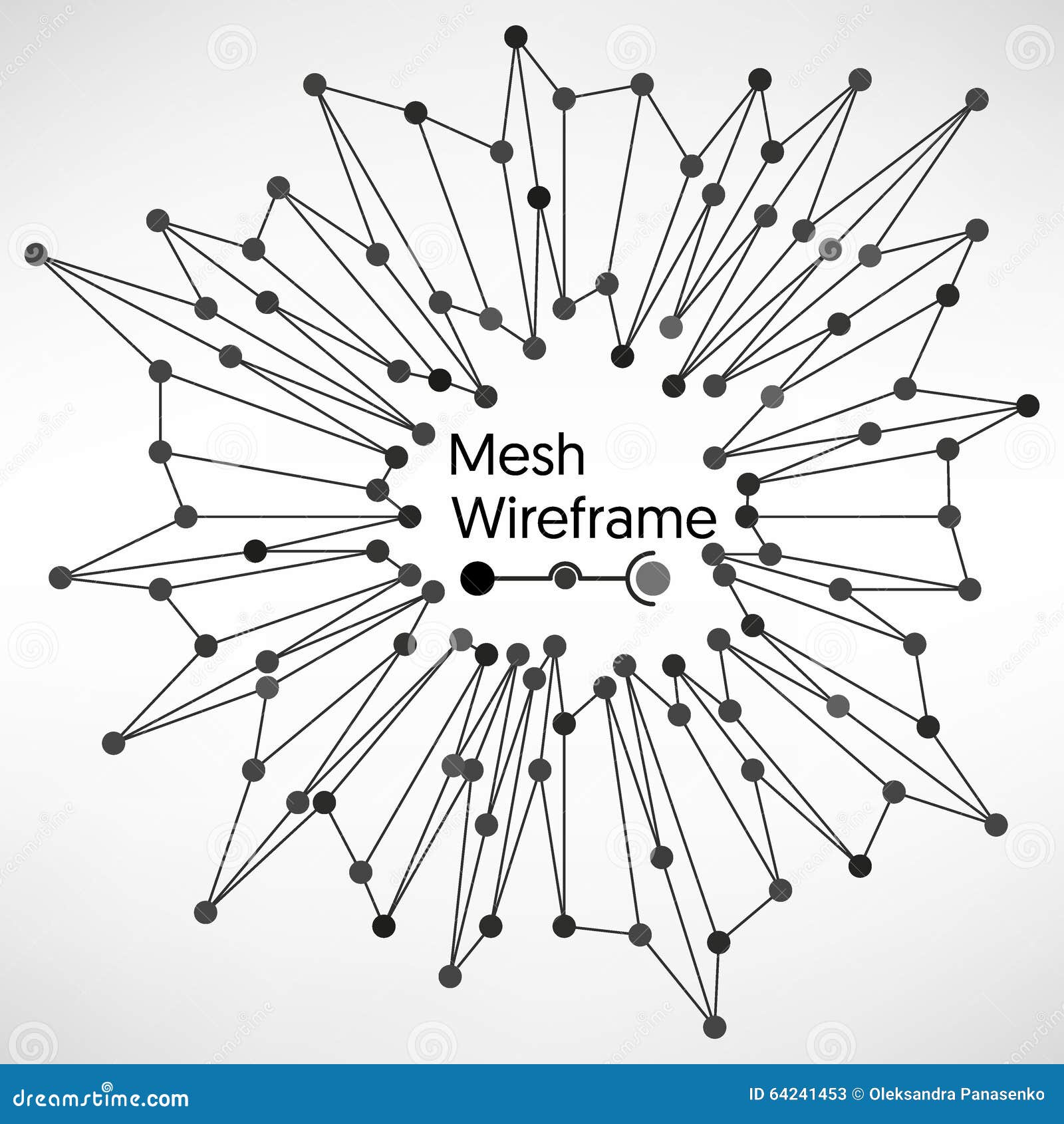 Digital Isometric Lines and Shapes, Mesh Wireframe Stock Vector ...