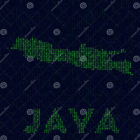 Digital Java logo. stock vector. Illustration of java - 184059291