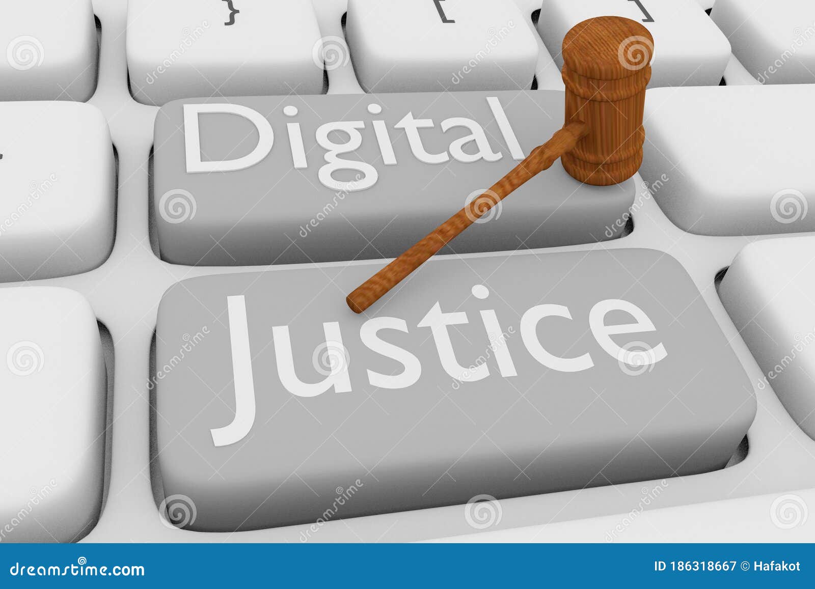 Digital Justice concept stock illustration. Illustration of computer ...