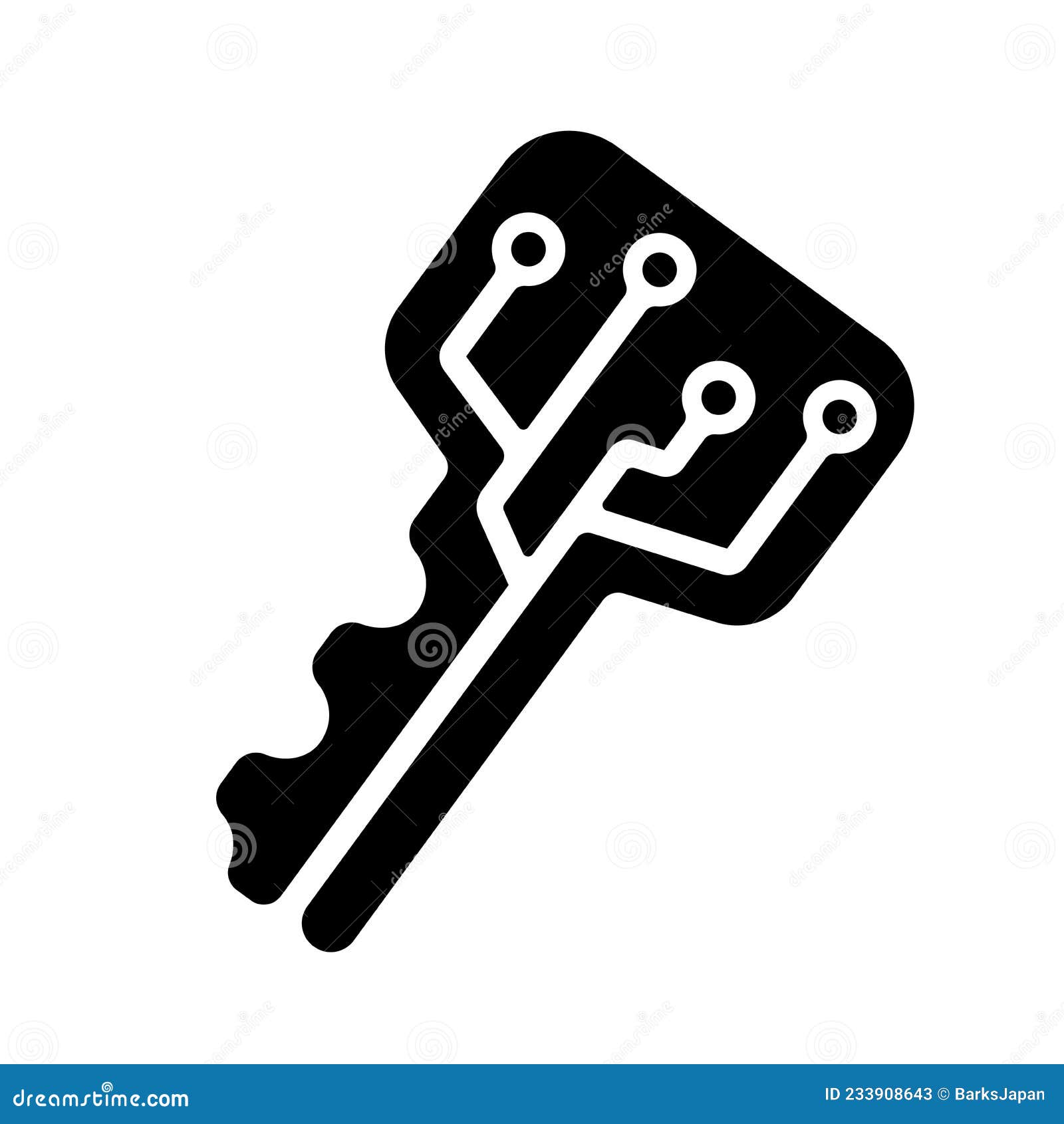 Digital Key, Crypto Key Vector Icon Illustration Stock Vector ...