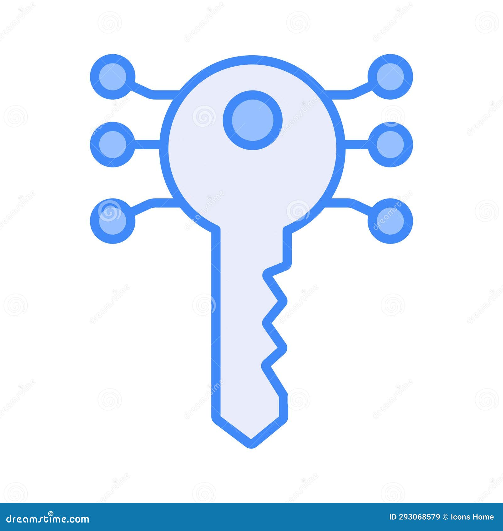 Digital Key. Electronic Key Made with Binary Code Stock Vector ...