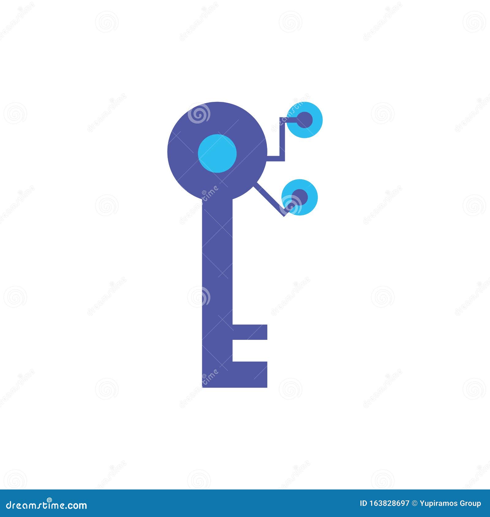 Digital Key Icon Flat Design Stock Vector - Illustration of vector ...