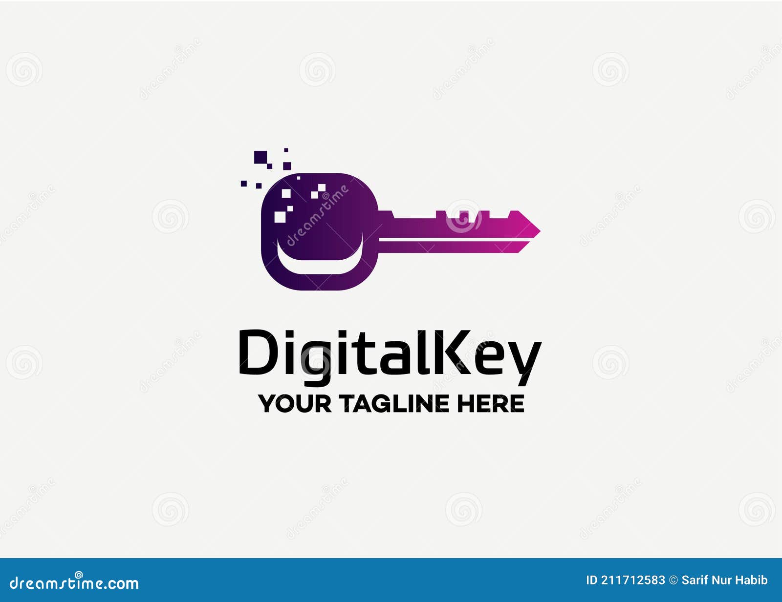 Digital Key Logo Design Template Stock Vector - Illustration of graphic ...