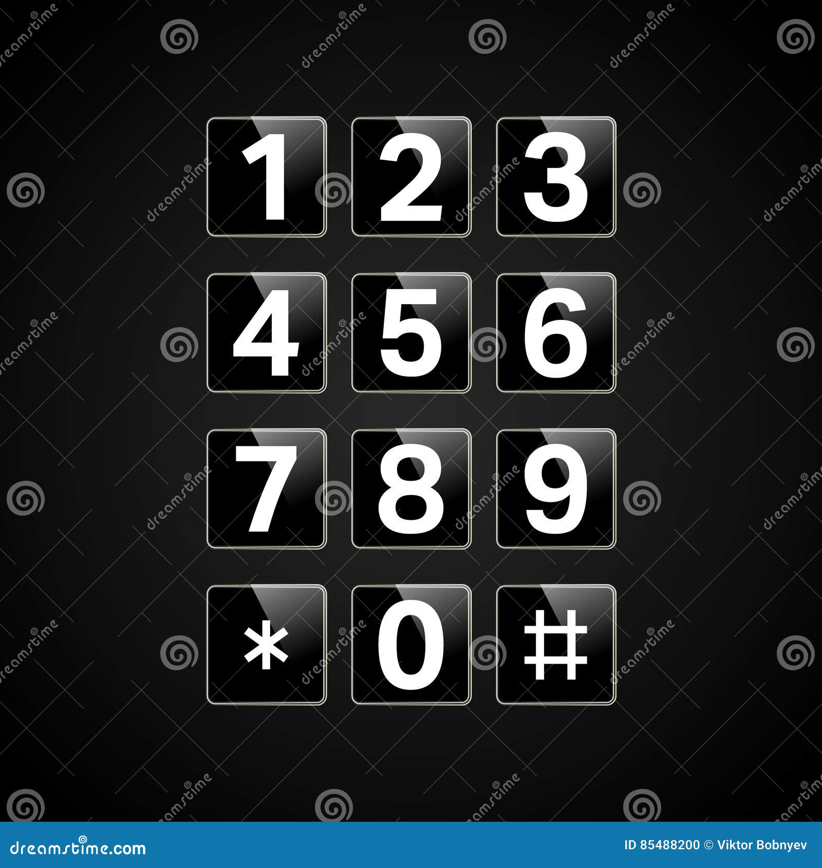 Keypad With Numbers And Letters For Phone. User Interface Keypad For ...