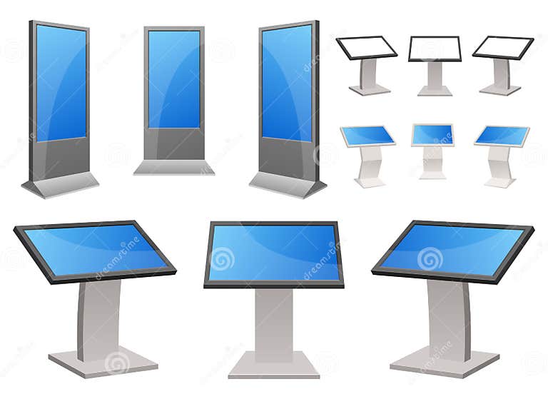 Digital Kiosk Vector Design Illustration Isolated on White Background ...