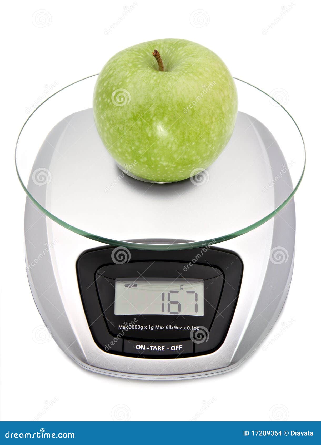 Digital Kitchen Scale with Apple Stock Photo - Image of apple, kilogram ...