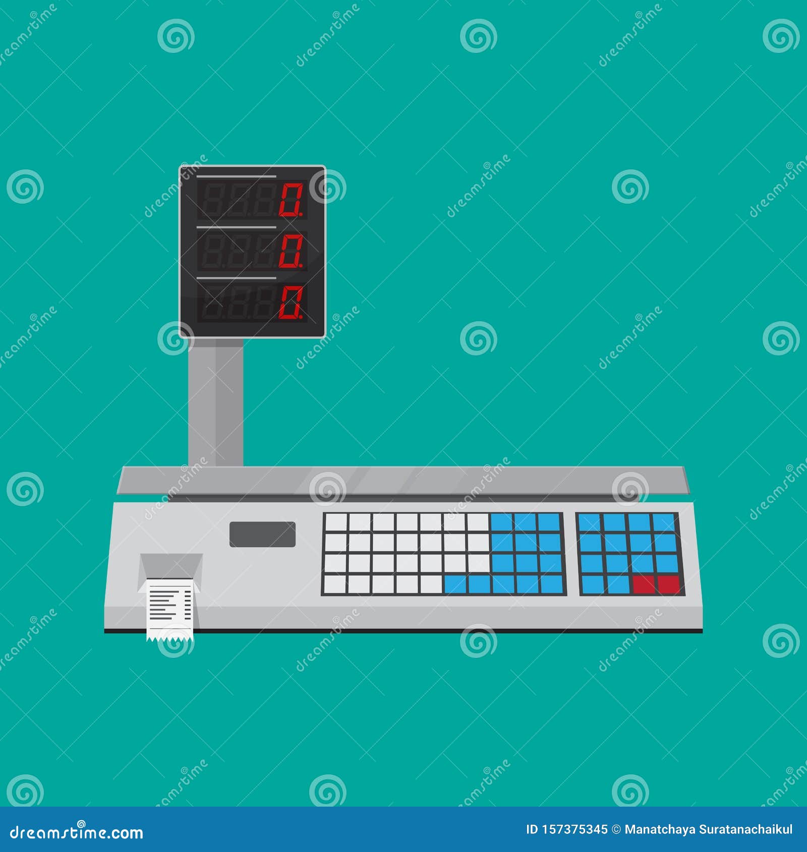 Digital Kitchen Scales Continuous Line Drawing. One Line Art Of Home ...