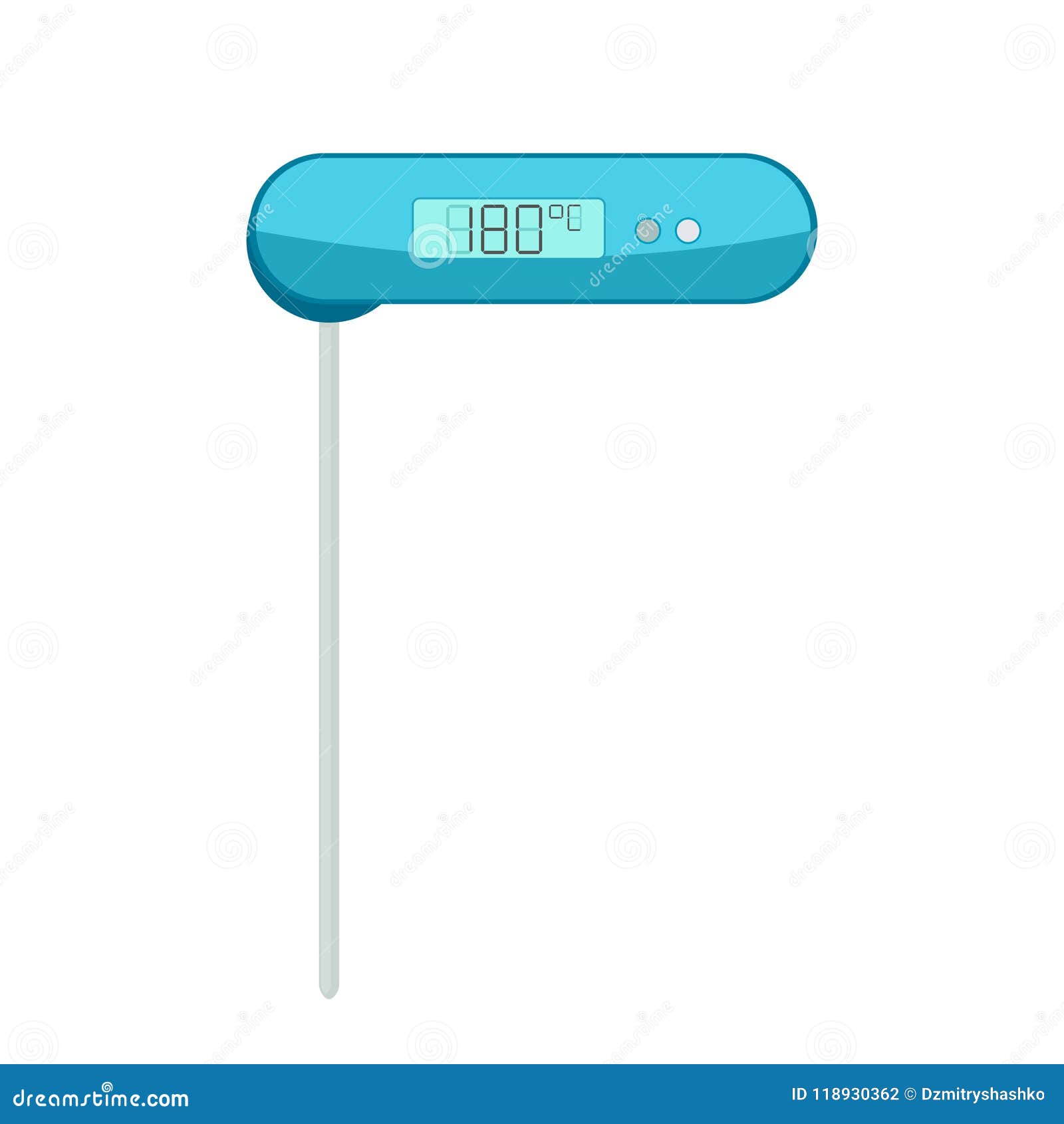 Digital Kitchen Temperature Probe Stock Vector - Illustration of probe ...