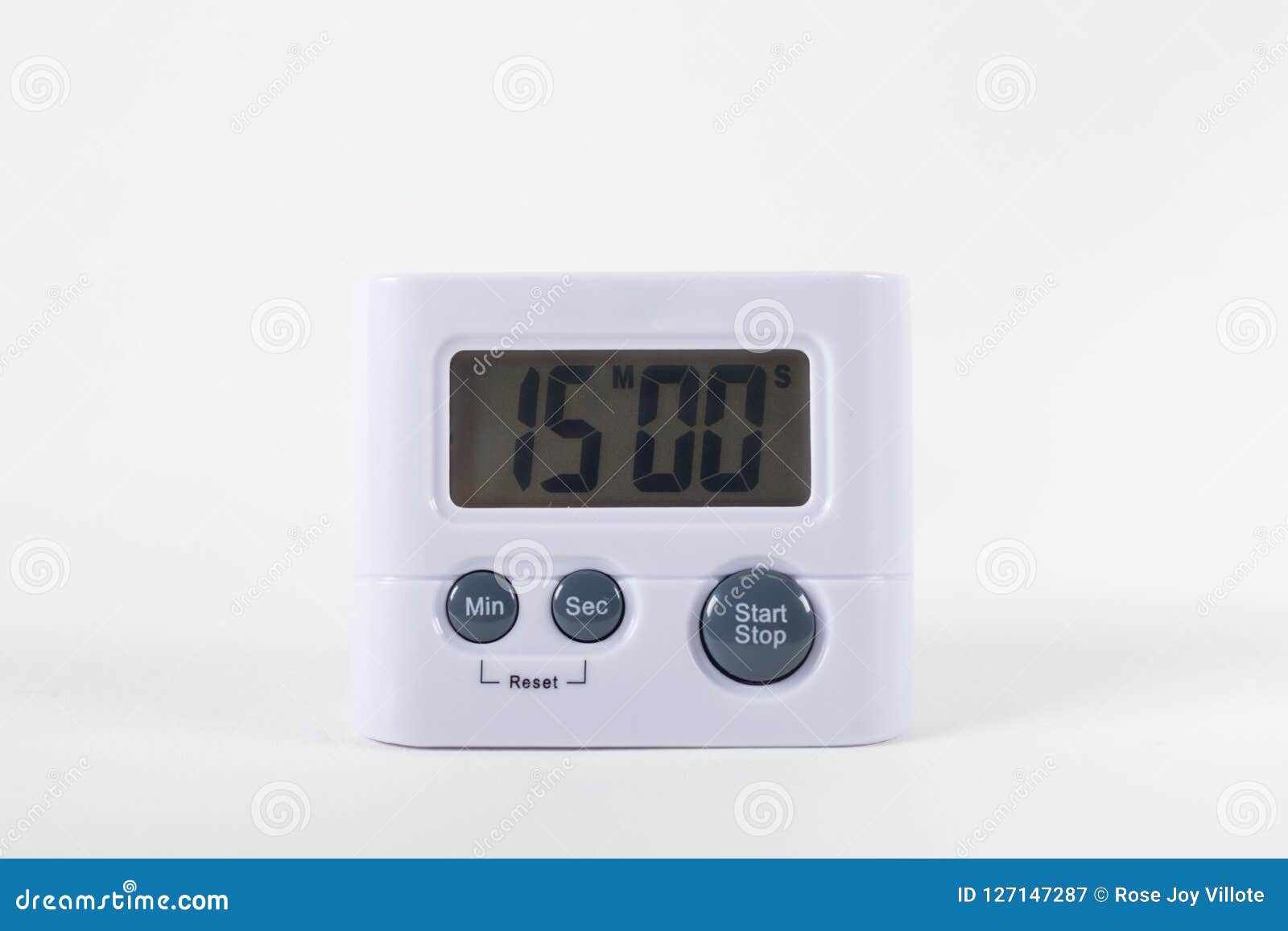 Digital Kitchen Timer in White Background Stock Image - Image of ...