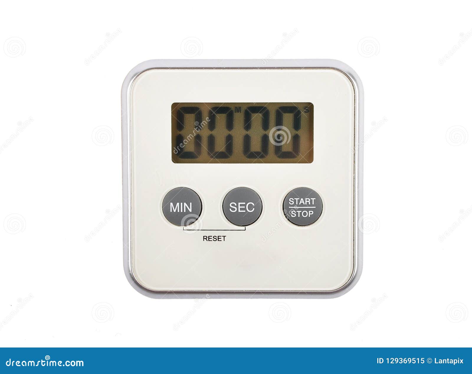 Digital Kitchen Timer on White Background Stock Image - Image of ...