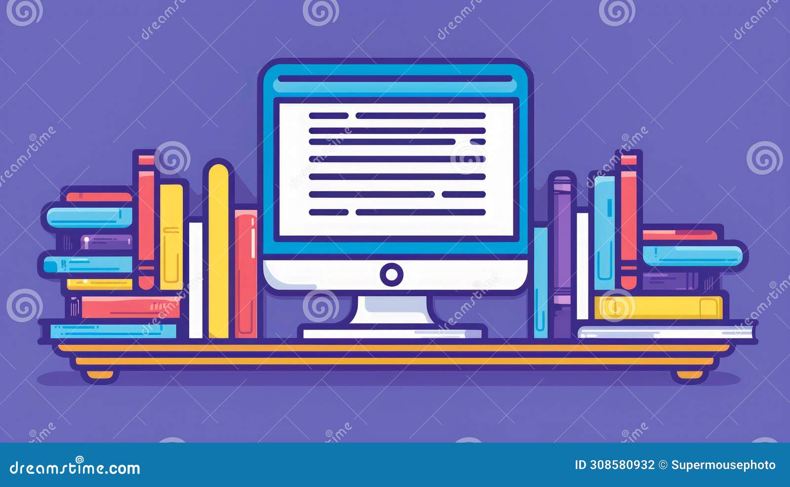 Digital Knowledge Seeker stock illustration. Illustration of knowledge ...