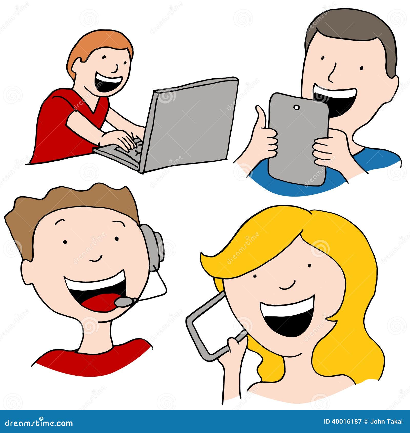 Digital kommunikation vektor illustrationer. Illustration av folk ...