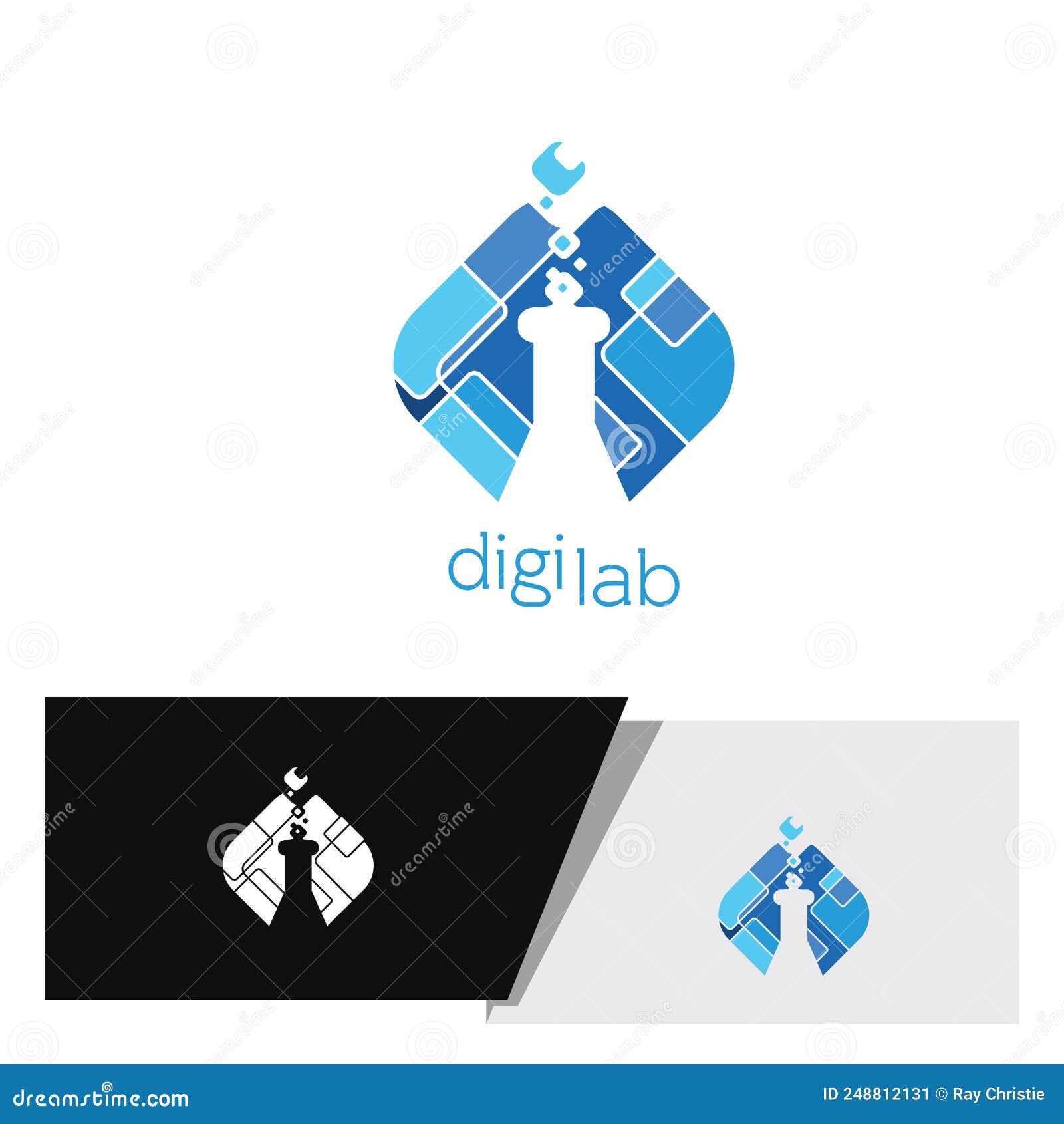 Digital lab logo stock vector. Illustration of creative - 248812131