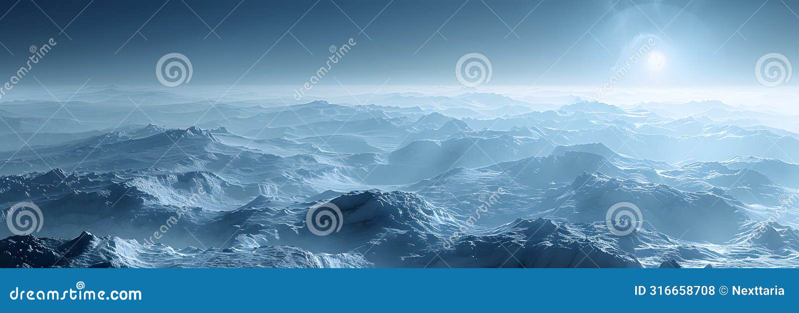 Digital Landscape: Abstract Blue Canvas with Earthly Elements Stock ...