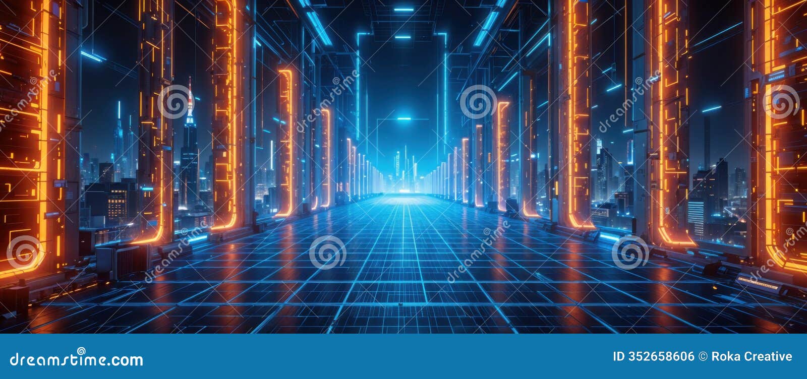 Virtual Horizon Dreams Digital Landscape Internet Cyberspace Horizon ...