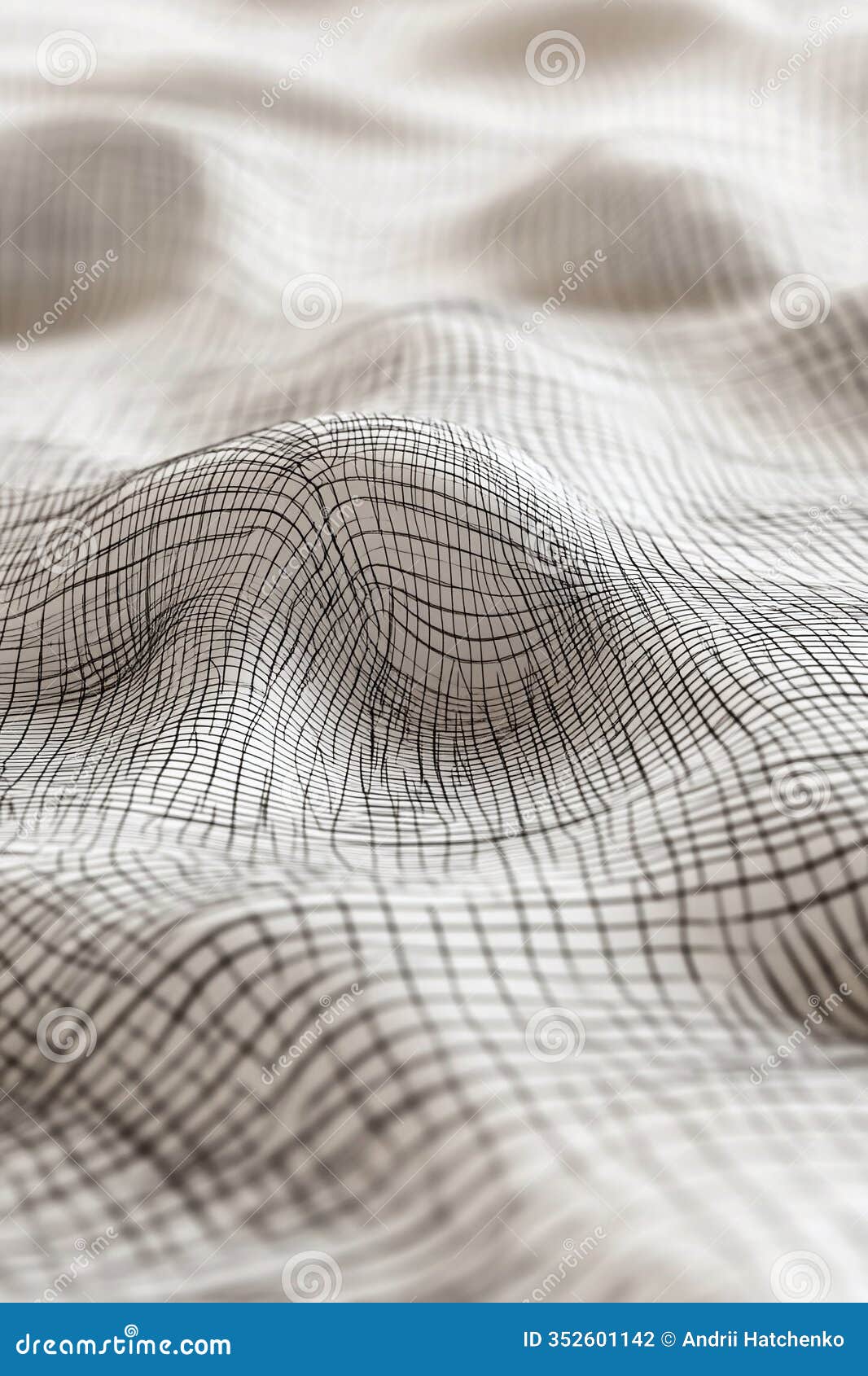 Digital Landscape Formed by Grid Lines Stock Illustration ...