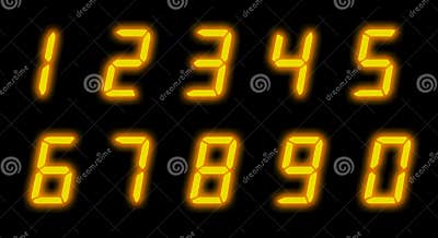 Digital lcd numbers stock illustration. Illustration of digit - 11027229