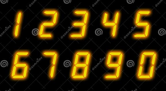 Digital lcd numbers stock illustration. Illustration of digit - 11027229