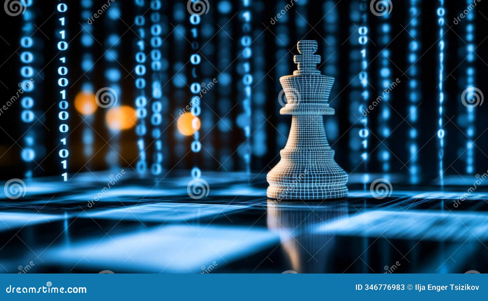 Digital Leadership Innovative Chess King Piece Navigating the Flow of ...