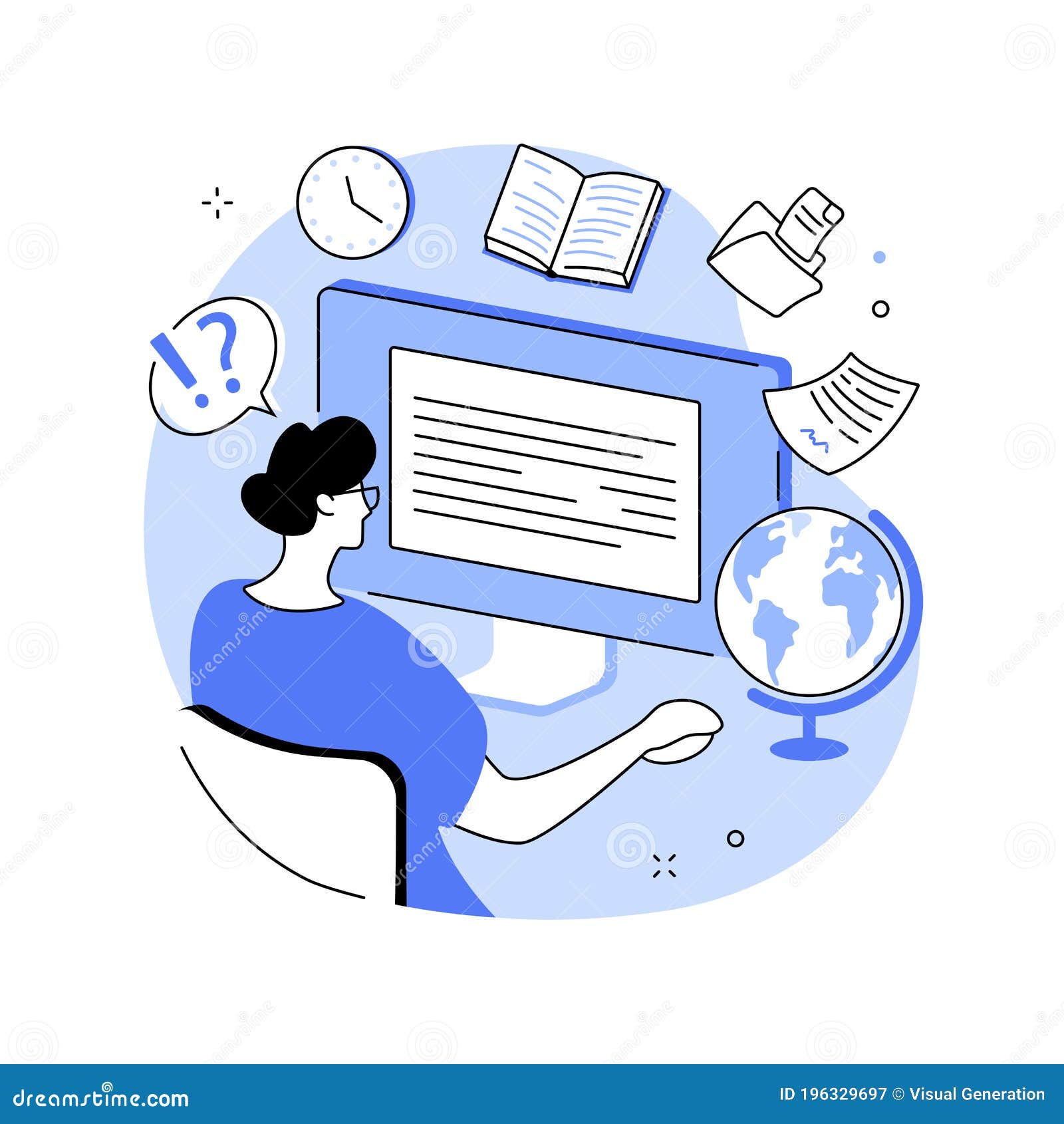 Digital Learning Abstract Concept Vector Illustration. Stock Vector ...