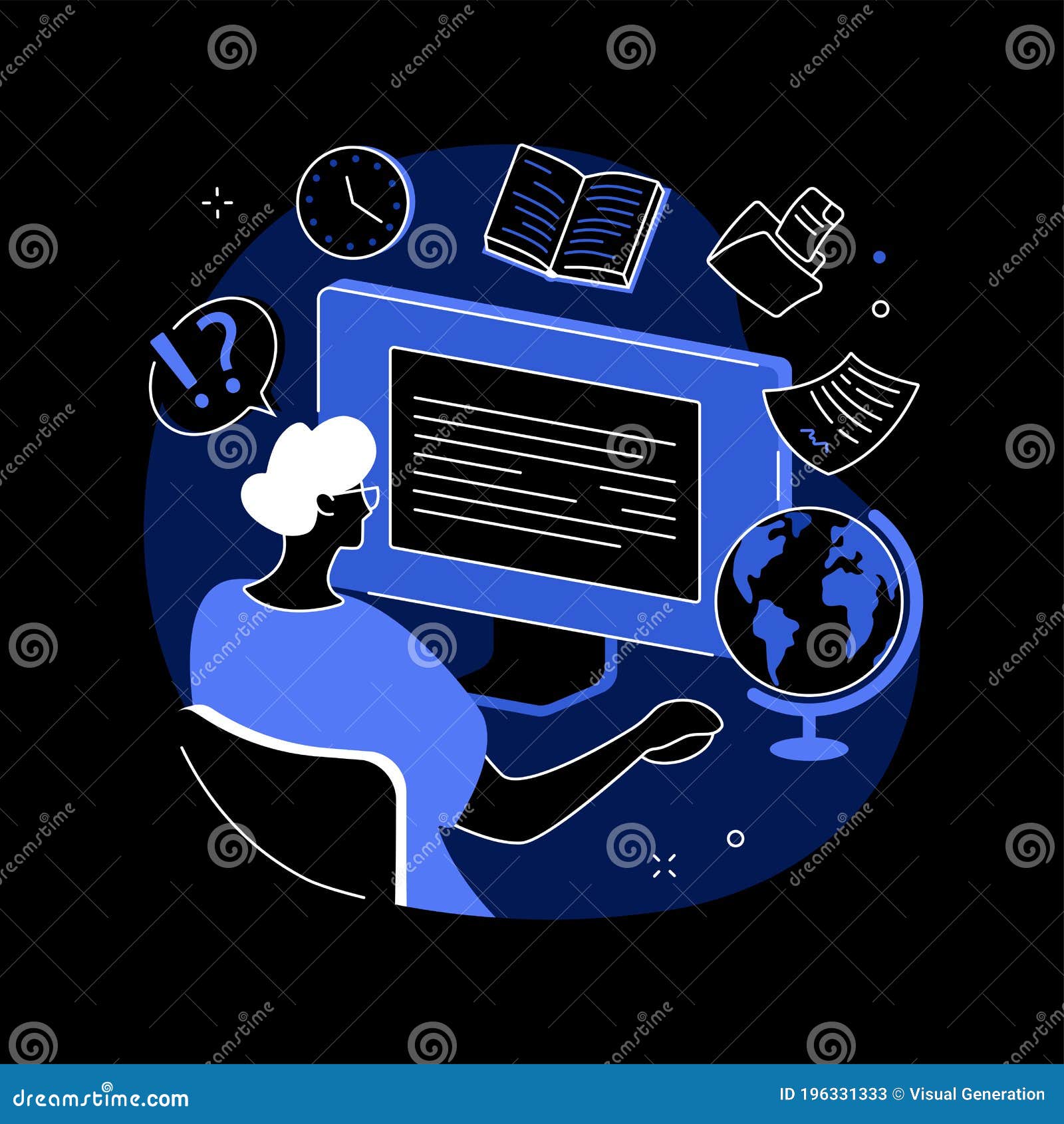 Digital Learning Abstract Concept Vector Illustration. Stock Vector ...