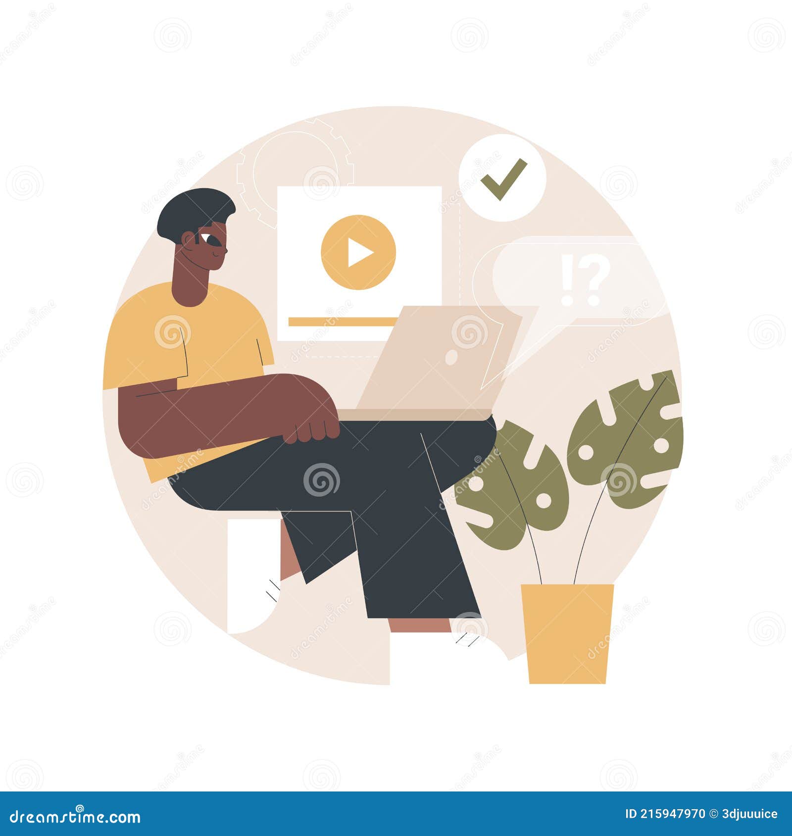 Digital Learning Abstract Concept Vector Illustration. Stock Vector ...