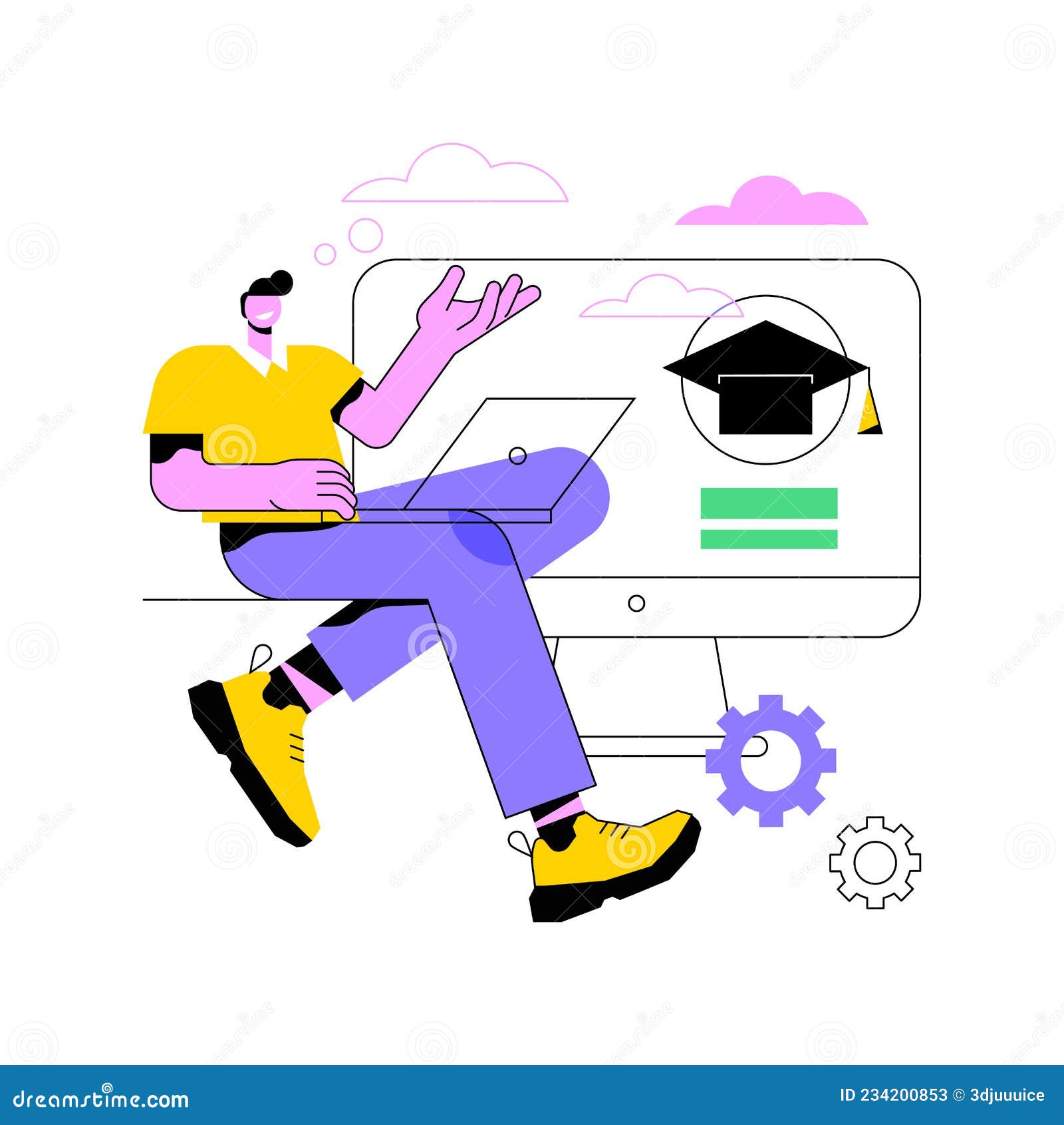 Digital Learning Abstract Concept Vector Illustration. Stock Vector ...