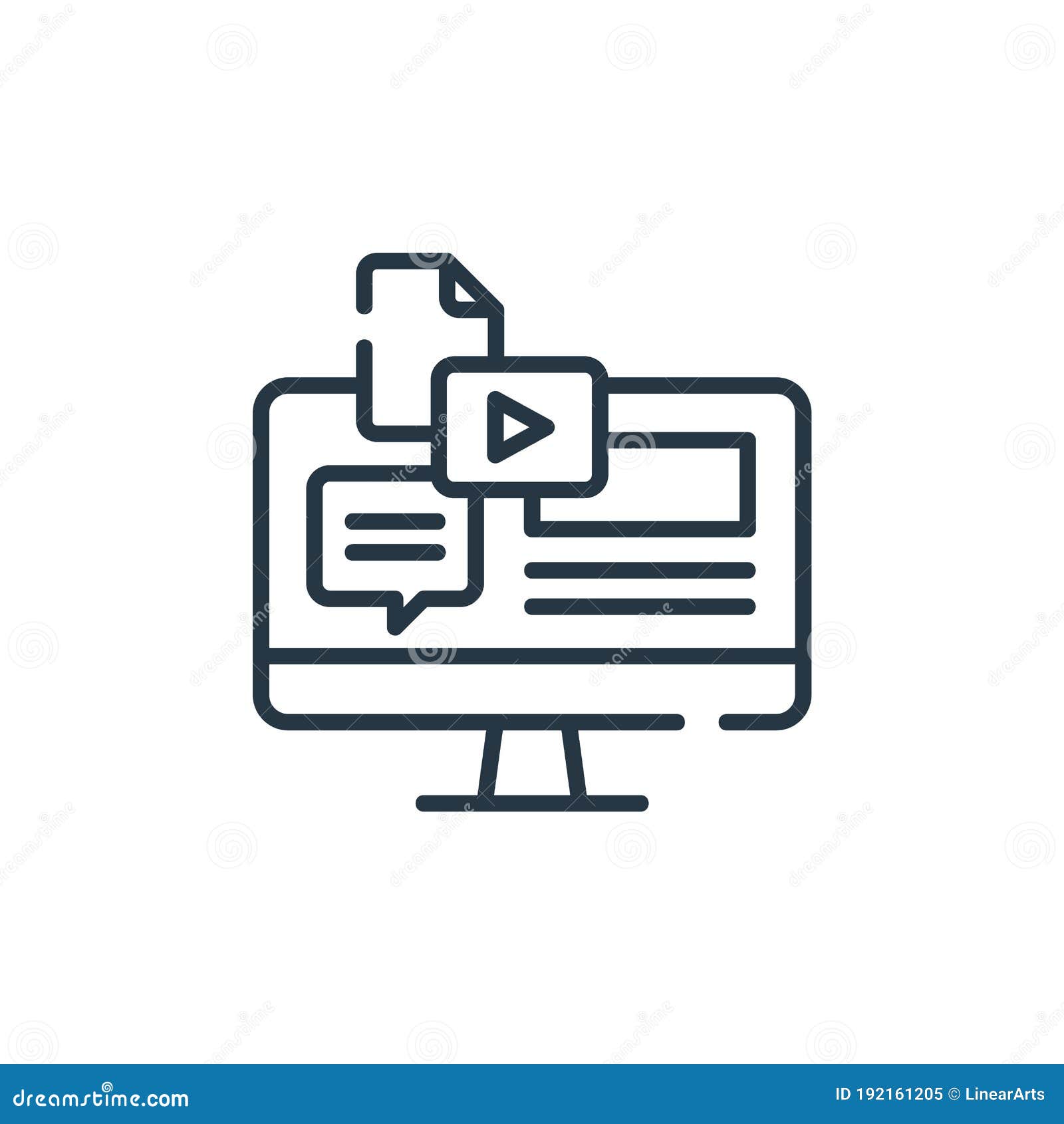 Digital Learning Icon Vector from Digital Learning Concept. Thin Line ...